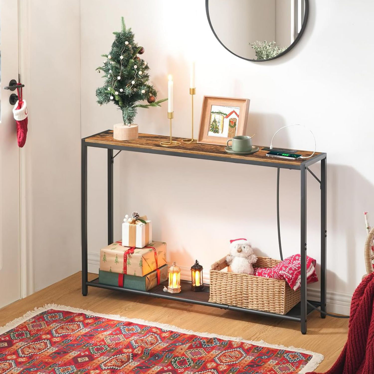 17 Stories 43.7" Console Table with USB Ports - Wayfair Canada