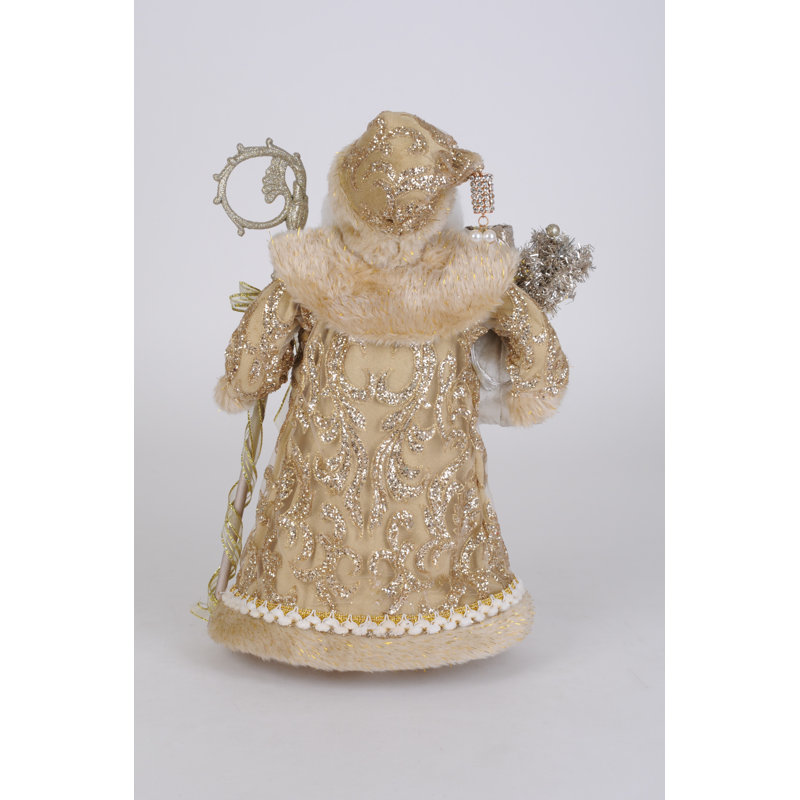 Karen Didion Originals Lighted Touch Of Gold Santa & Reviews | Wayfair