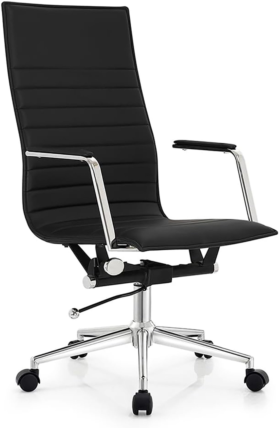 Latitude Run® Modern High Back Office Desk Chair | Upholstered Ribbed ...