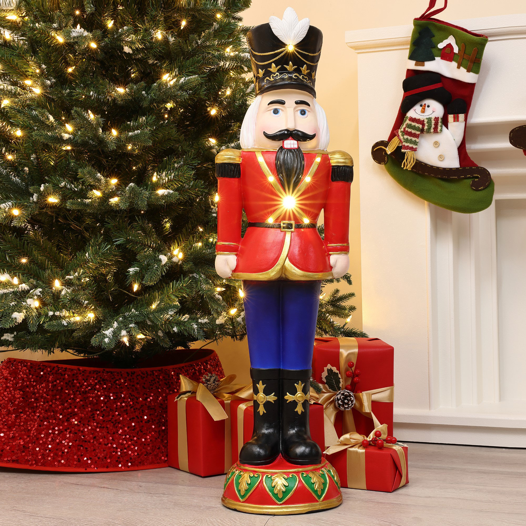 The Holiday Aisle® 3Ft Tall Traditional Nutcracker Soldier in Red with ...