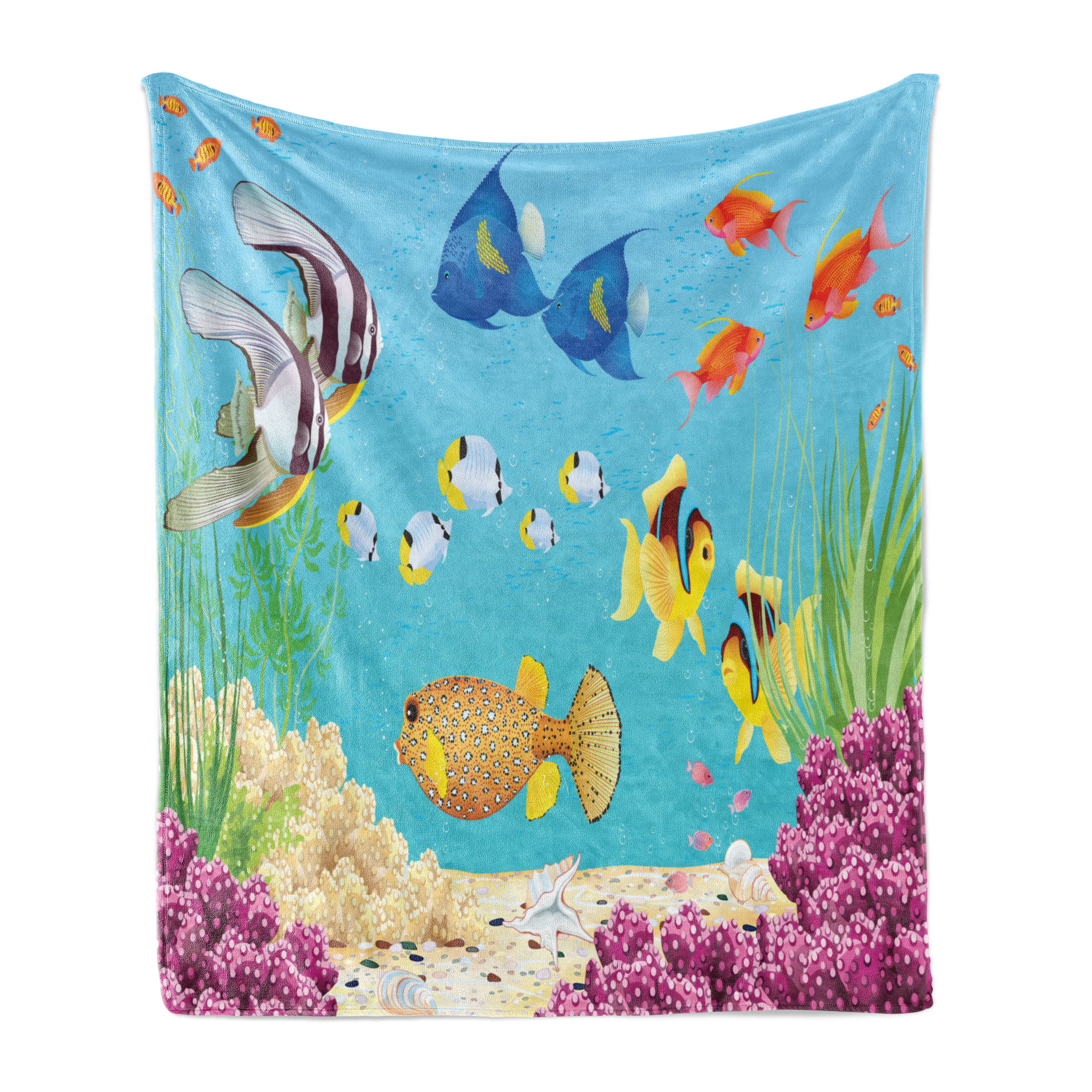 fleece fish throw blanket
