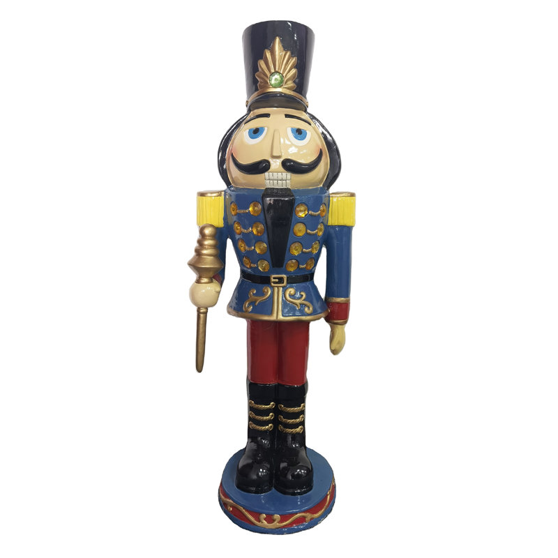 Fraser Hill Farm Resin Toy Soldier Holding a Staff Nutcracker | Wayfair