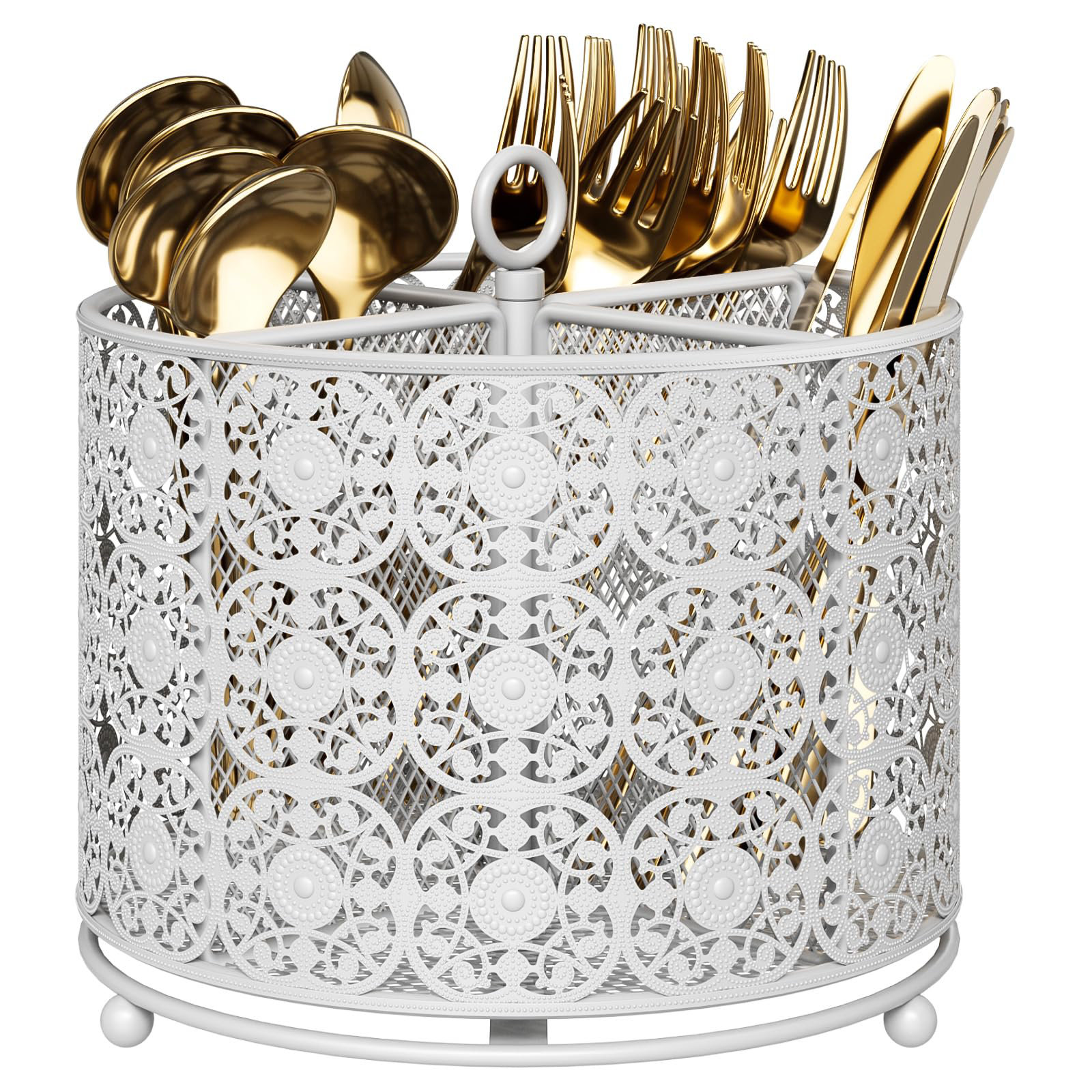 Bungalow Rose 360° Rotating Utensil Caddy Countertop,Cutlery Silverware ...