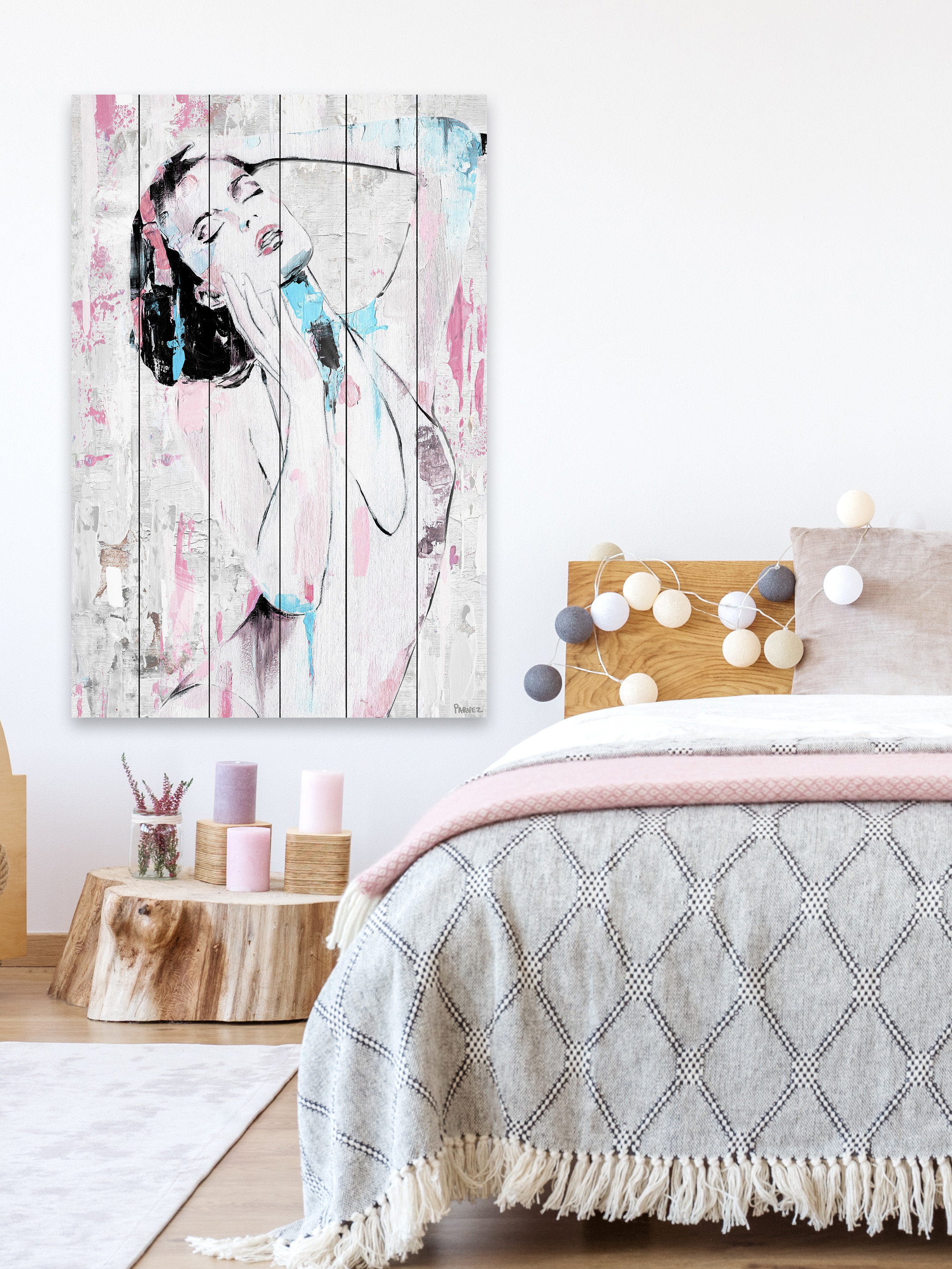 Rosalind Wheeler 'Stay Beautiful' Print On White Wood - Wayfair Canada