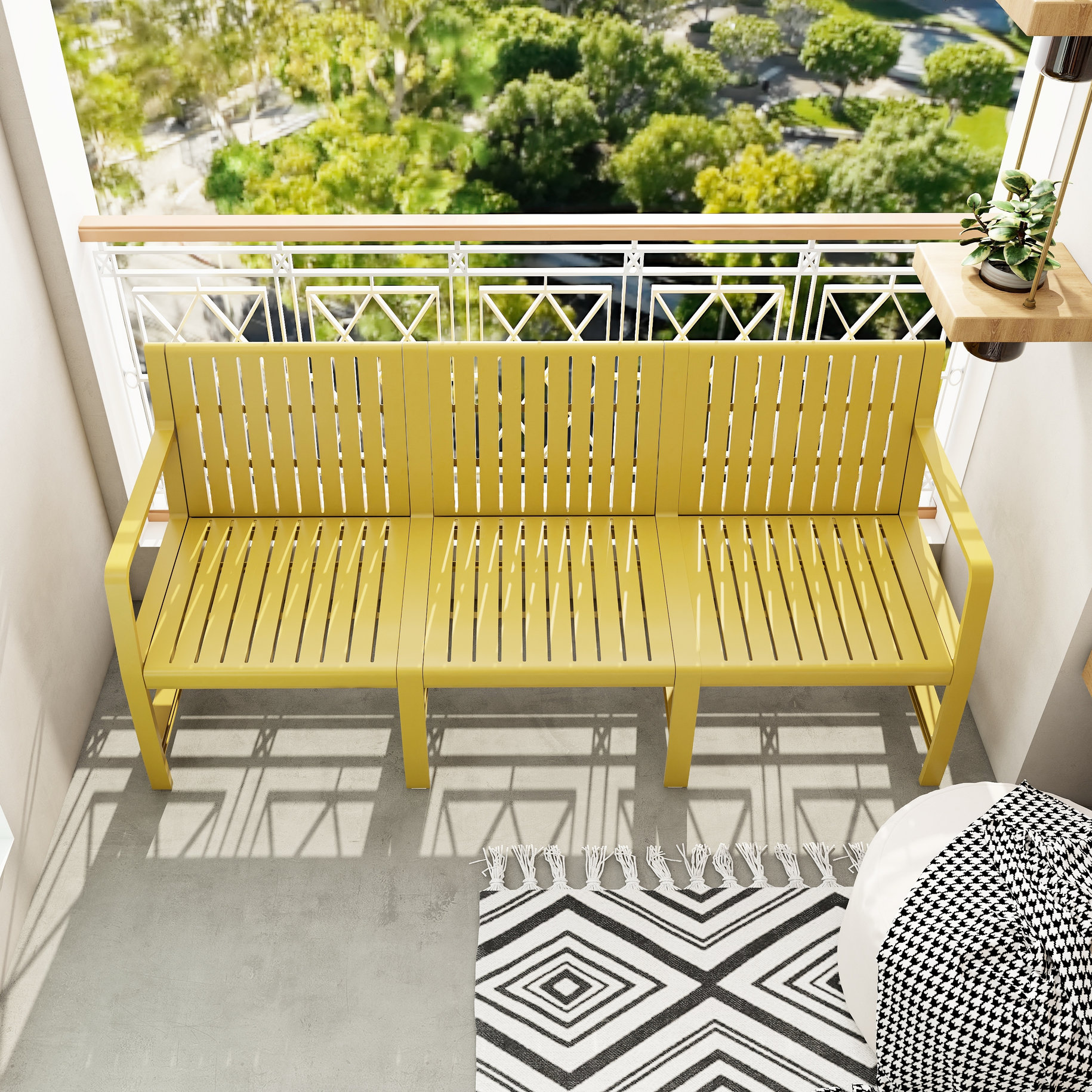 Brayden Studio® Polypropylene 3 - Seater Indoor/outdoor, , Ultra , Zero ...