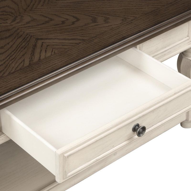 Ophelia & Co. Antique White Console Table w/ Storage | Wayfair