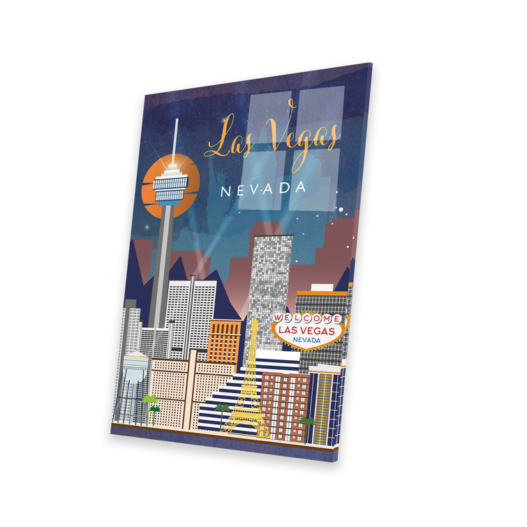 Trinx Las Vegas Travel Poster On Plastic / Acrylic by Natalie Ryan ...
