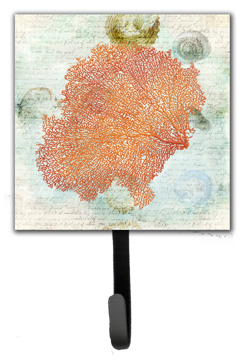 Caroline's Treasures Coral Leash Holder and Key Hook | Wayfair