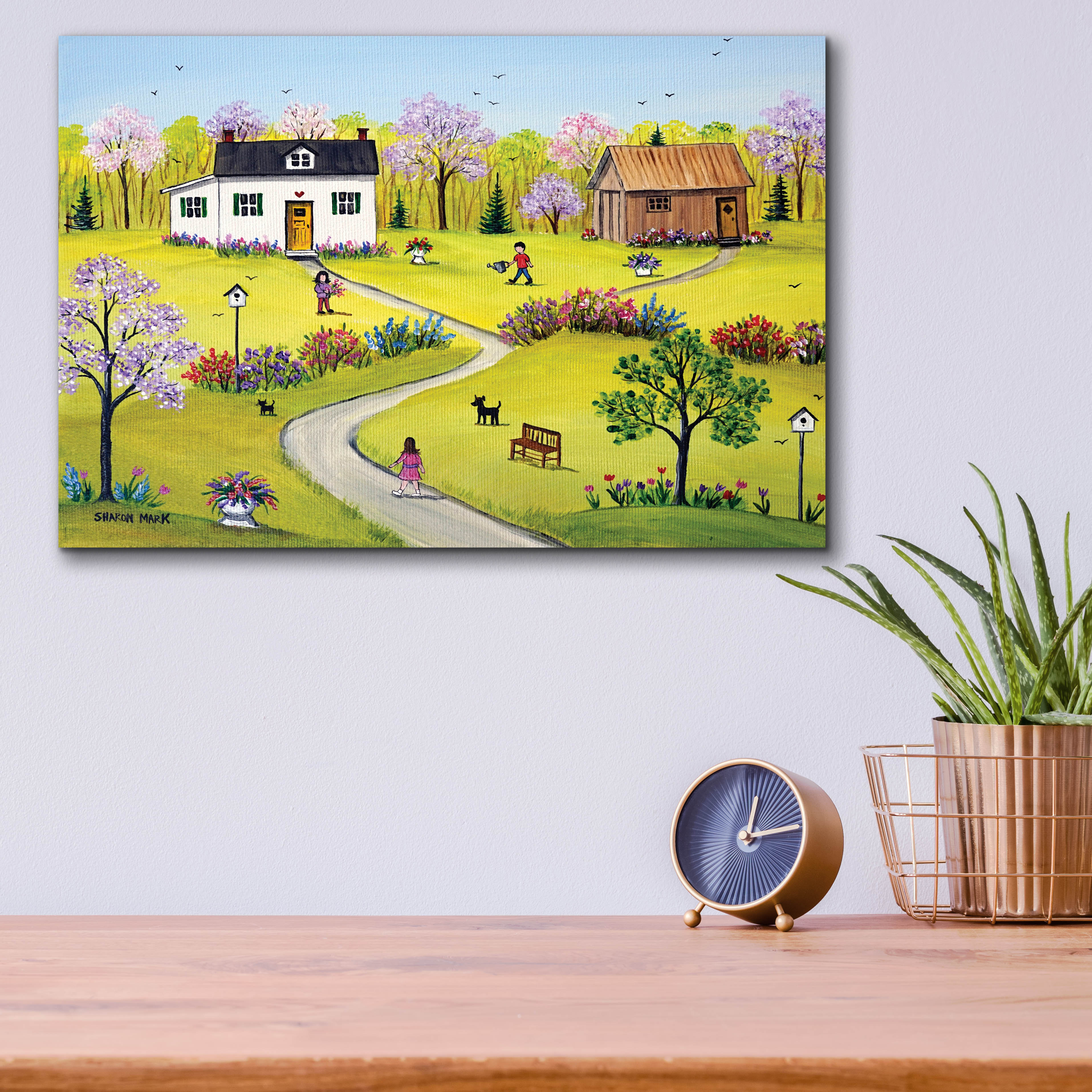 August Grove® Flower Garden' by Sharon Mark, Acrylic Glass Wall Art ...