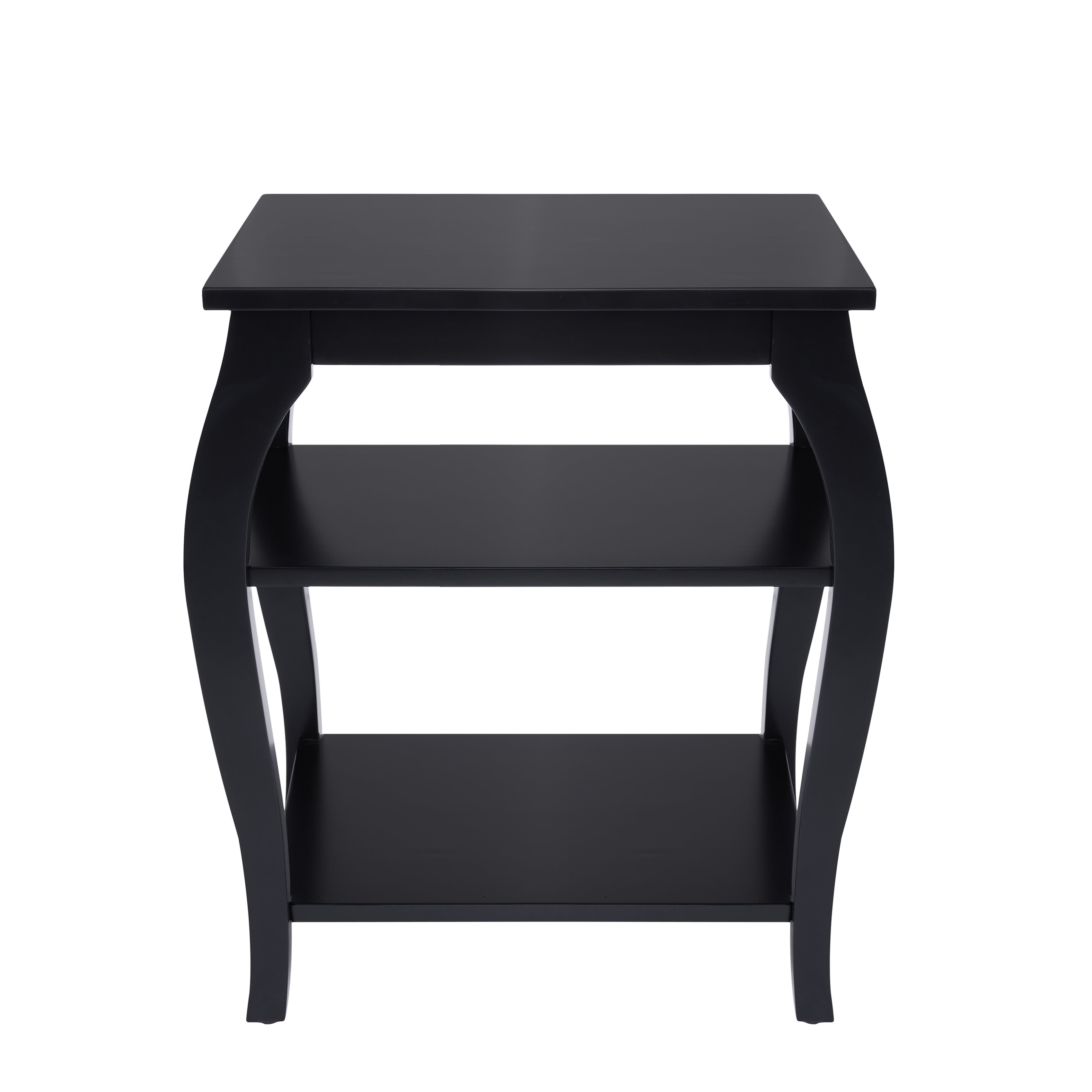 Winston Porter Kystin Solid Wood 2-Shelf End Table With Storage | Wayfair