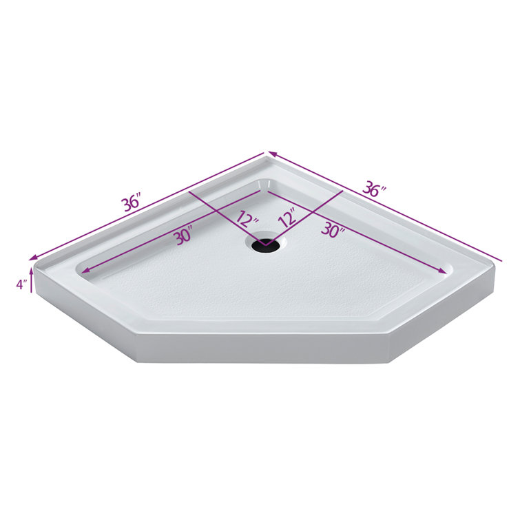 ANDVIN 36'' W 36'' D Neo-Angle Single Shower Base - Wayfair Canada