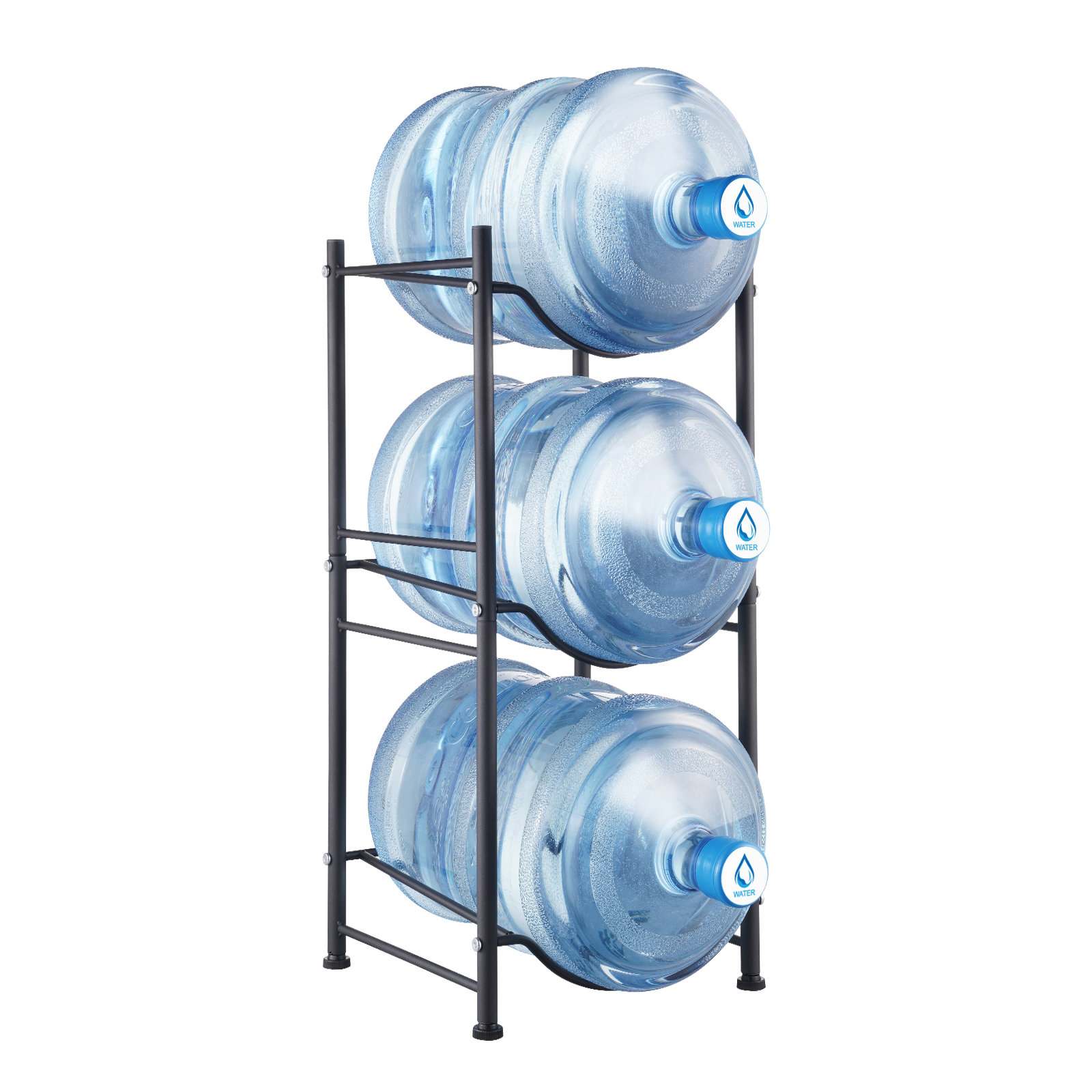 Rebrilliant 3 Tiers Water Jug Holder Single Row Water Bottle Rack for 3 ...