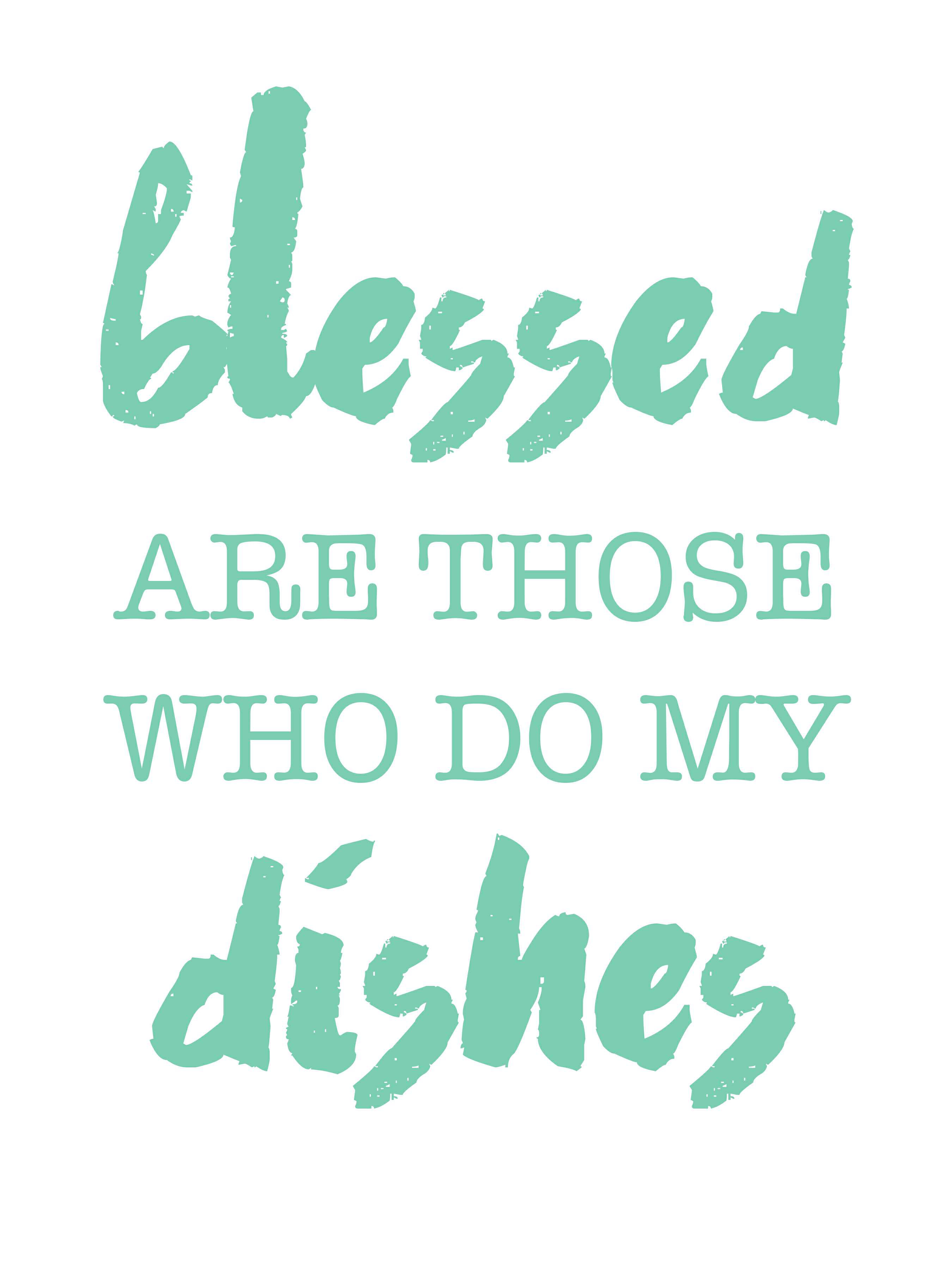 Trinx Blessed Do My Dishes - Wrapped Canvas Print | Wayfair
