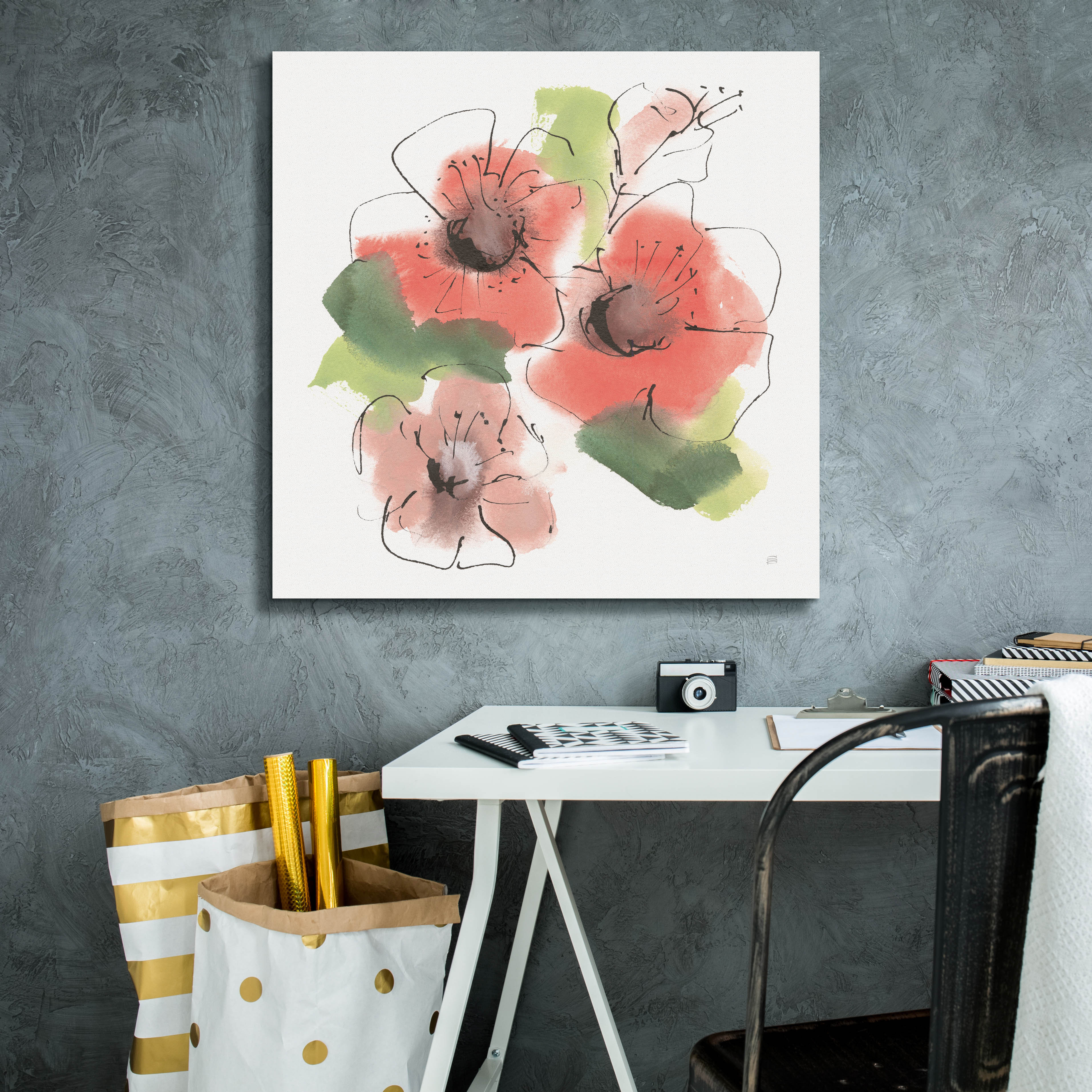 Lark Manor™ Epic Graffiti 'Pink Coral Poppies 4' by Chris Paschke ...