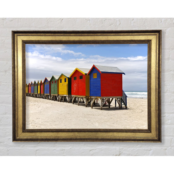 Bright Star Row Of Beach Huts - Single Picture Frame Art Prints ...