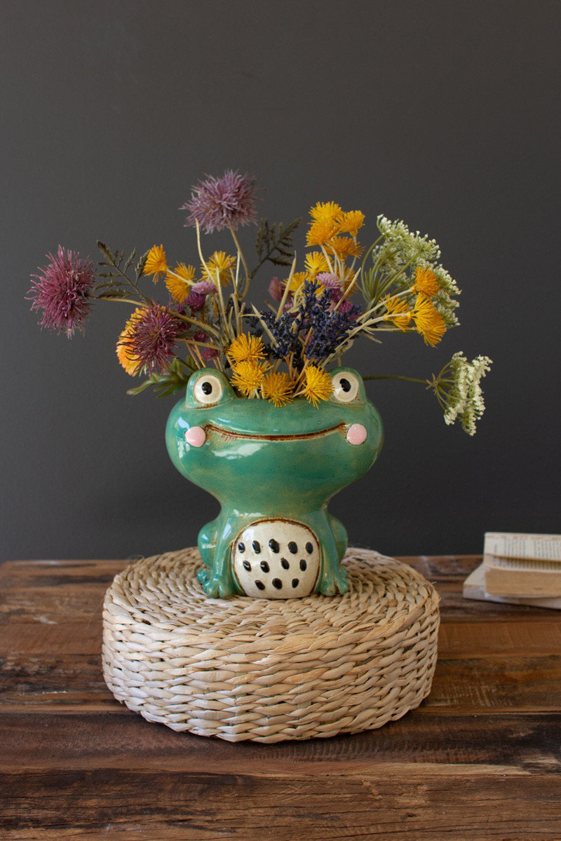 Trinx Ceramic Frog Planter (Min 2) | Wayfair