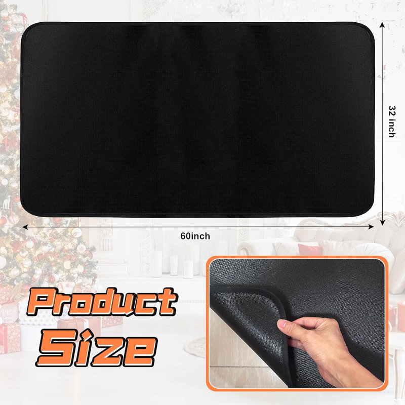 Ebern Designs Hearth Rugs Fireproof, Fireplace Rug, Fireplace Mat ...