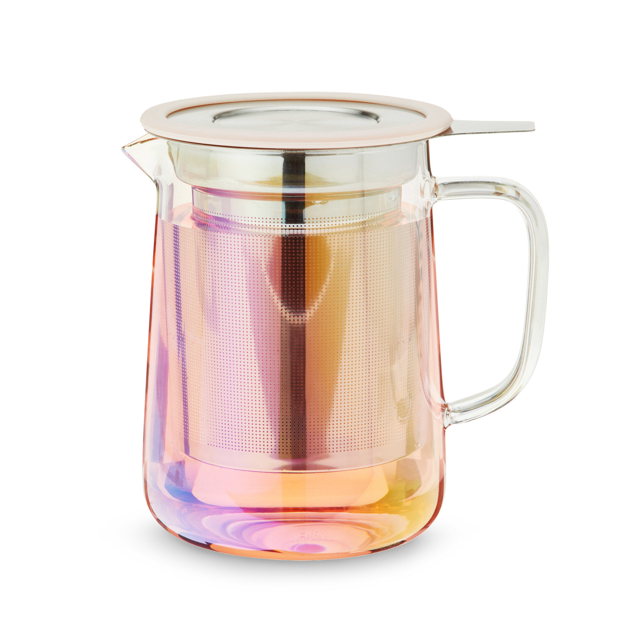 Pinky Up Chas Iridescent Mini Glass Teapot & Infuser | Wayfair