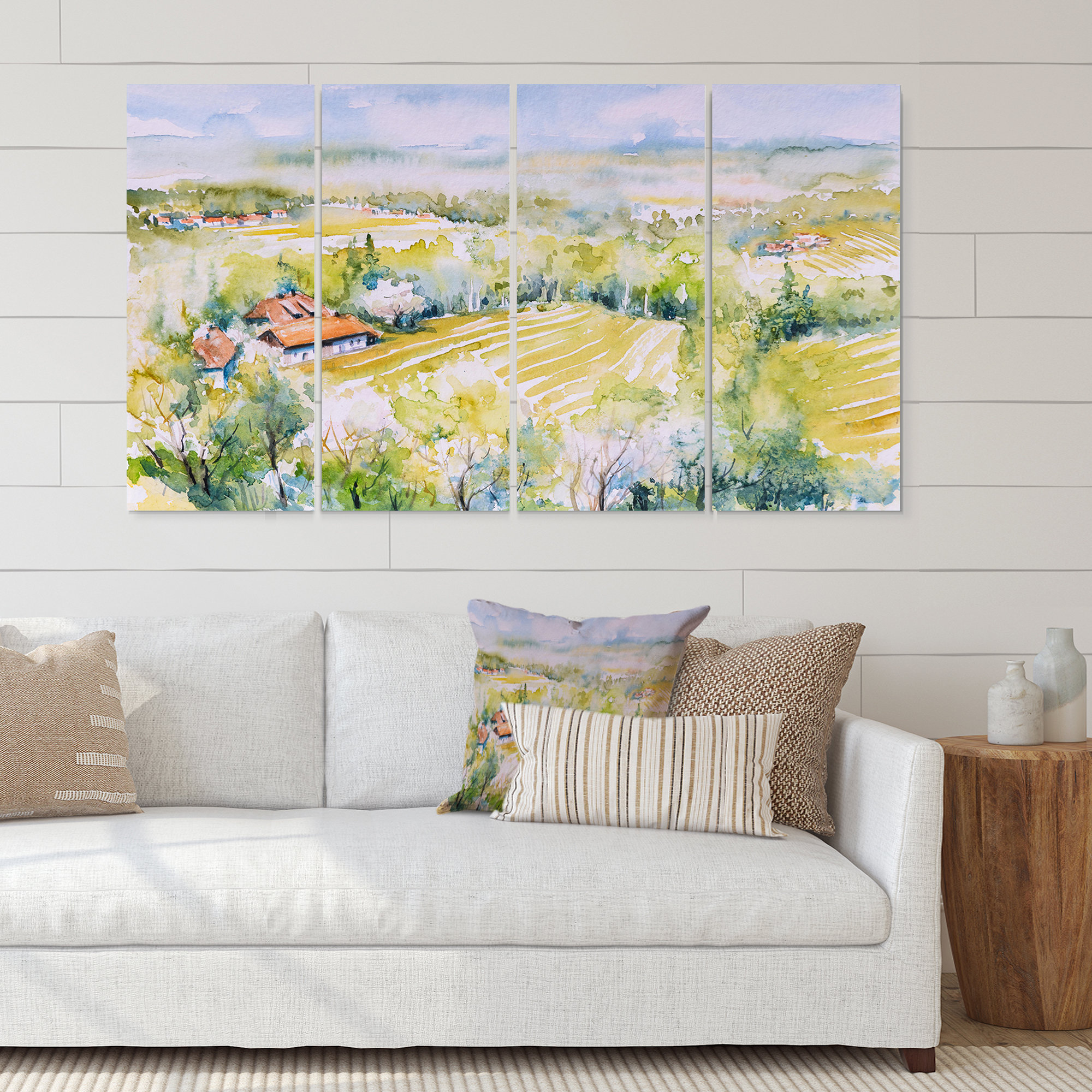 Rosalind Wheeler " Italian Landscape In Pastel Colours " 4 - Pieces ...