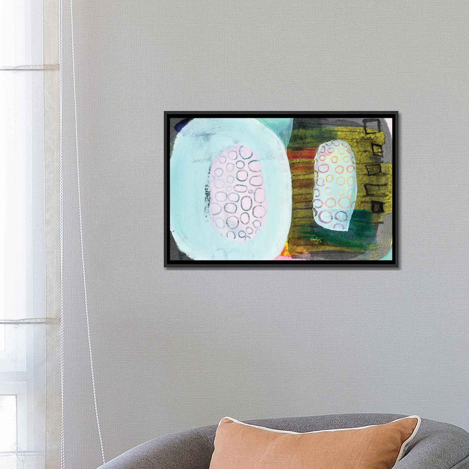 East Urban Home 'Green Pods' Painting Print on Canvas | Wayfair