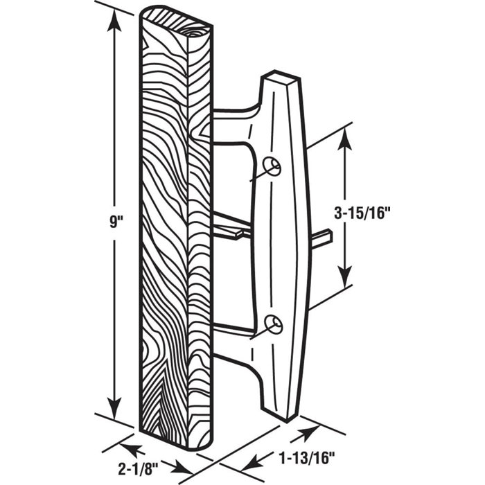 G.A.S. Hardware Mortise Style Reversible Sliding Patio Door Handle Set ...