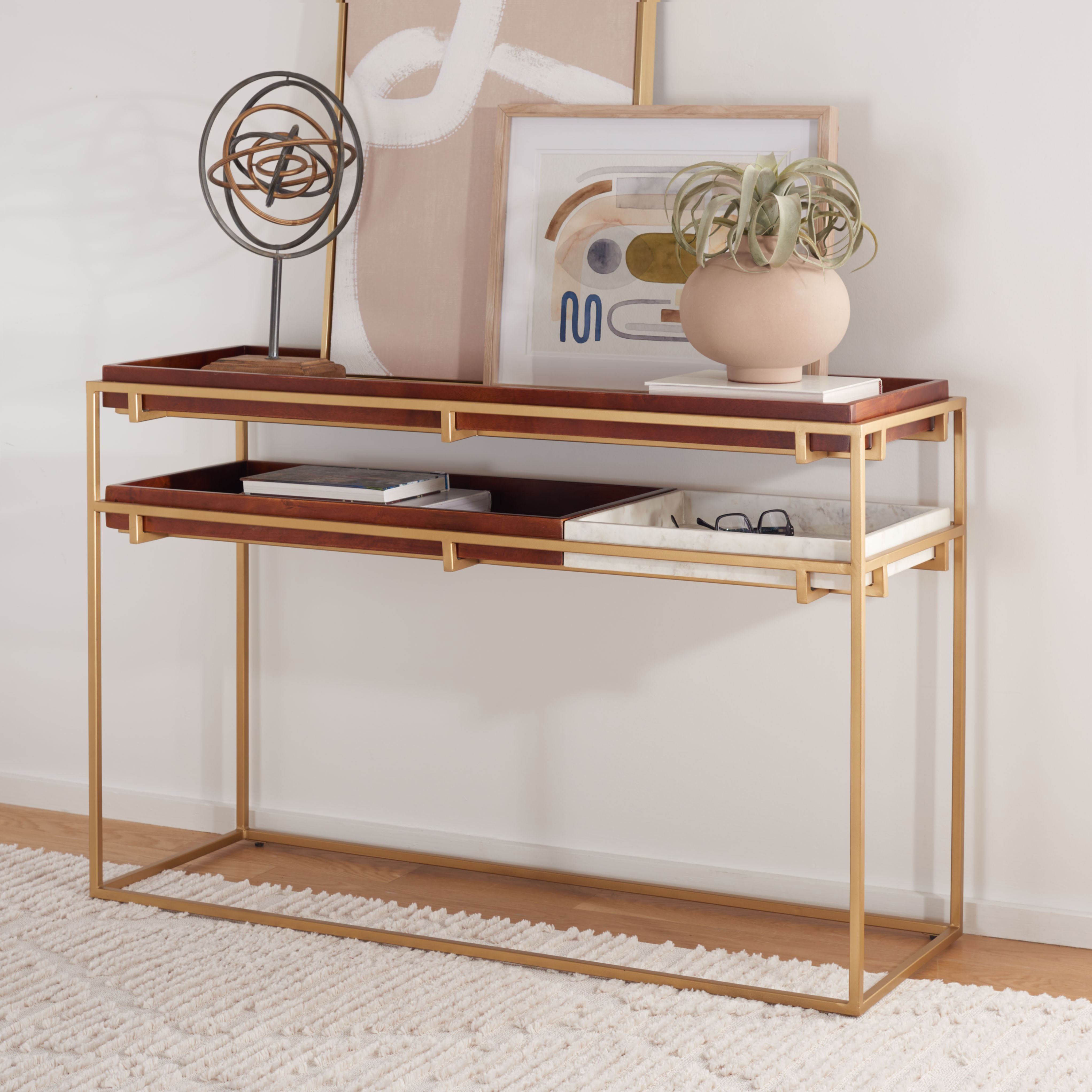 Everly Quinn 48'' Solid Wood Top Console Table - Wayfair Canada