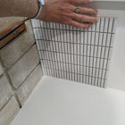 KDC Tile and Marble 2" x 0.4" Ceramic Grid Mosaic Wall & Floor Tile ...