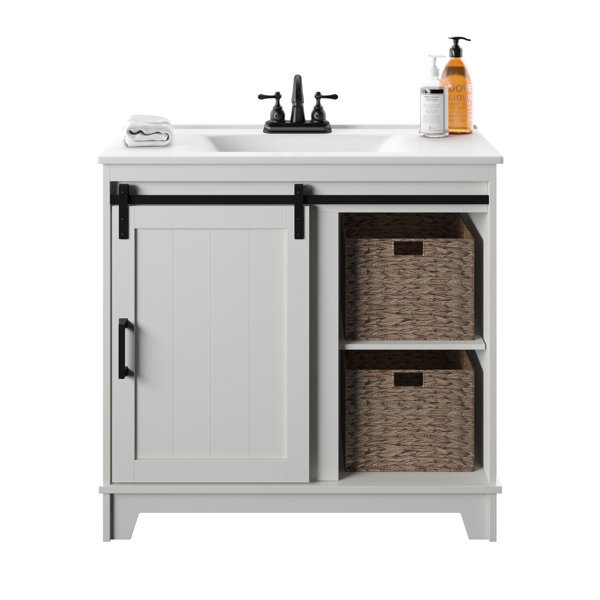 Sand & Stable Braylen 35.88'' Single Bathroom Vanity with Ceramic Top ...