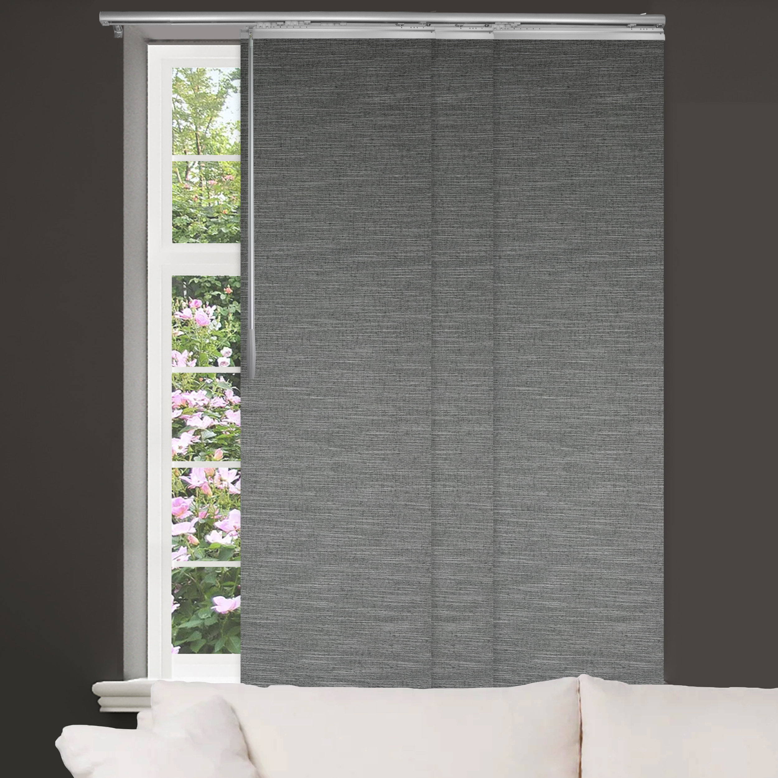 Rod Desyne Pine 3-Panel Single Rail Blackout Panel Track Extendable 36 ...