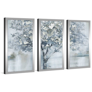 Red Barrel Studio® Fall Foliage by Nan - 3 Piece Picture Frame Painting ...