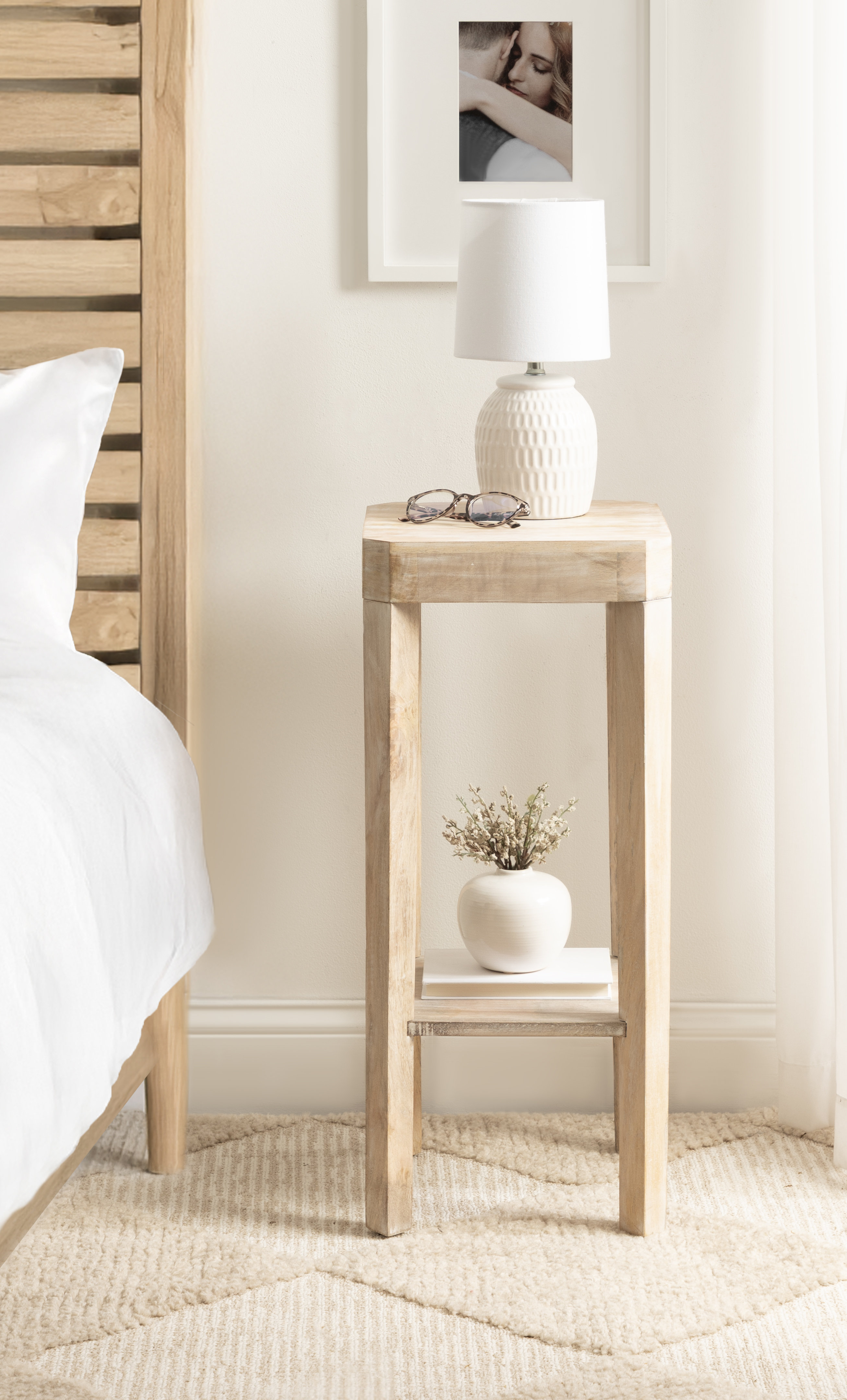 Kate and Laurel Table d'appoint en bois massif avec rangement Ardentown ...