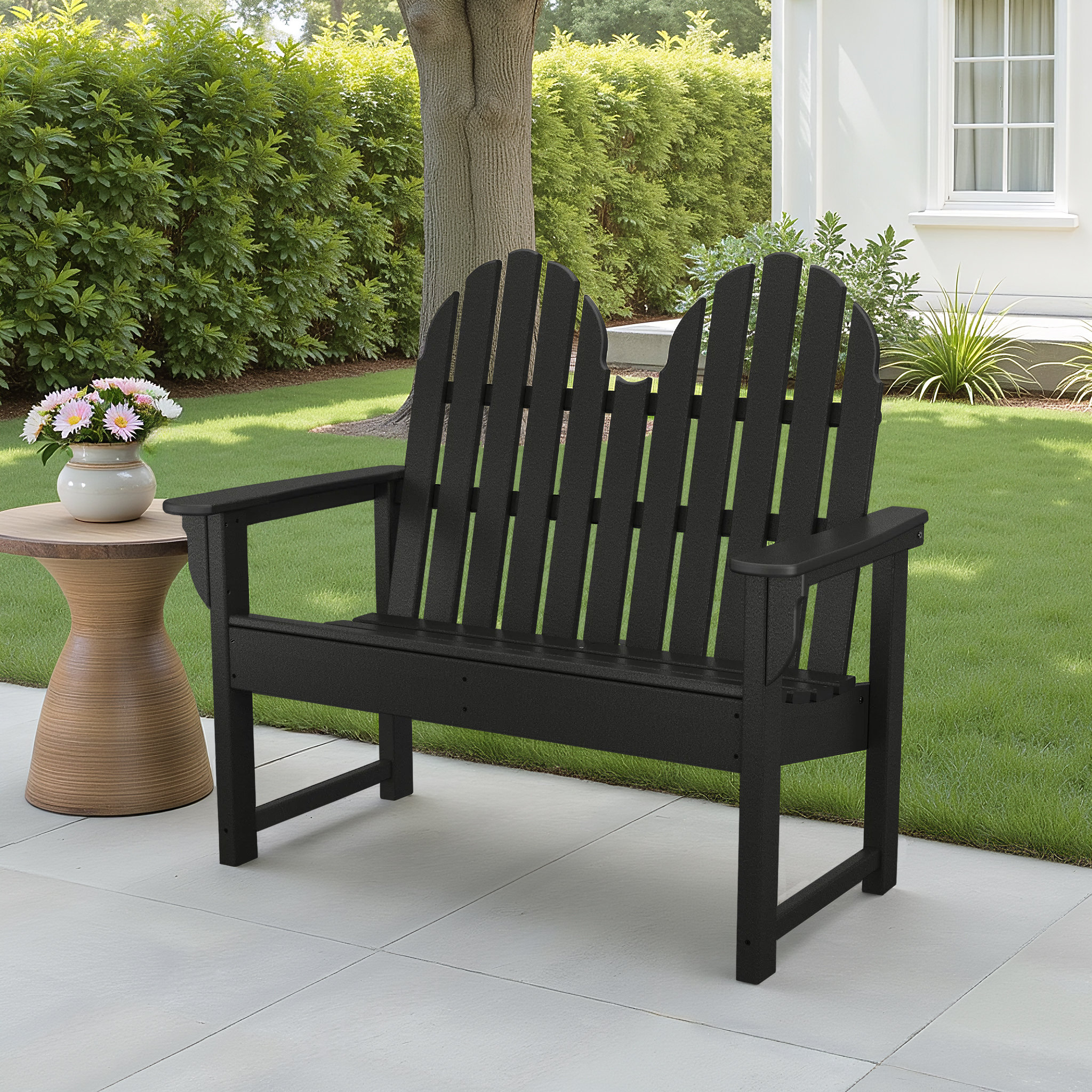 Sol 72 Outdoor™ POLYWOOD x Sol 72 Traditional 48" Adirondack Bench ...