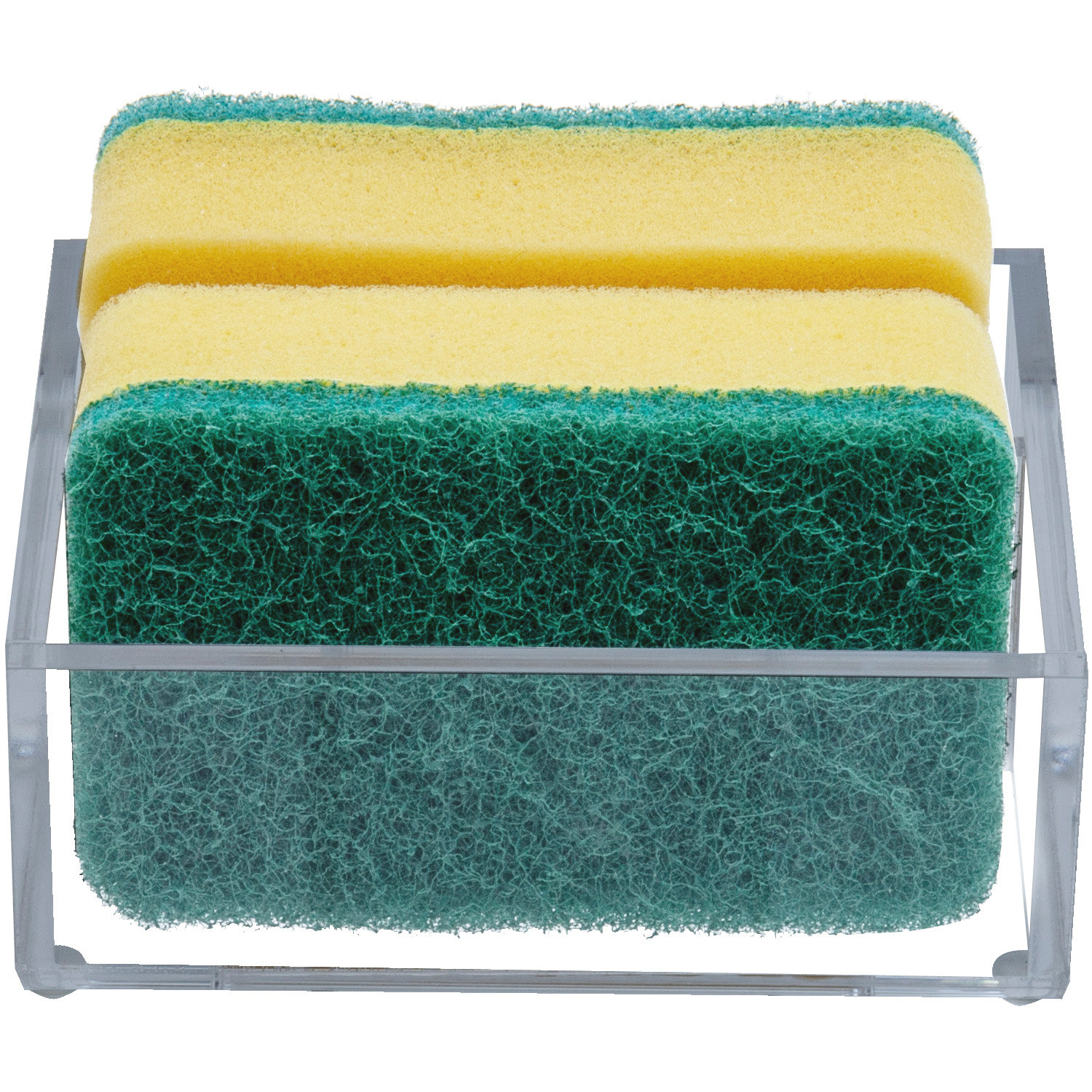 MyGift Kitchen 2-Slot Acrylic Sponge Holder | Wayfair