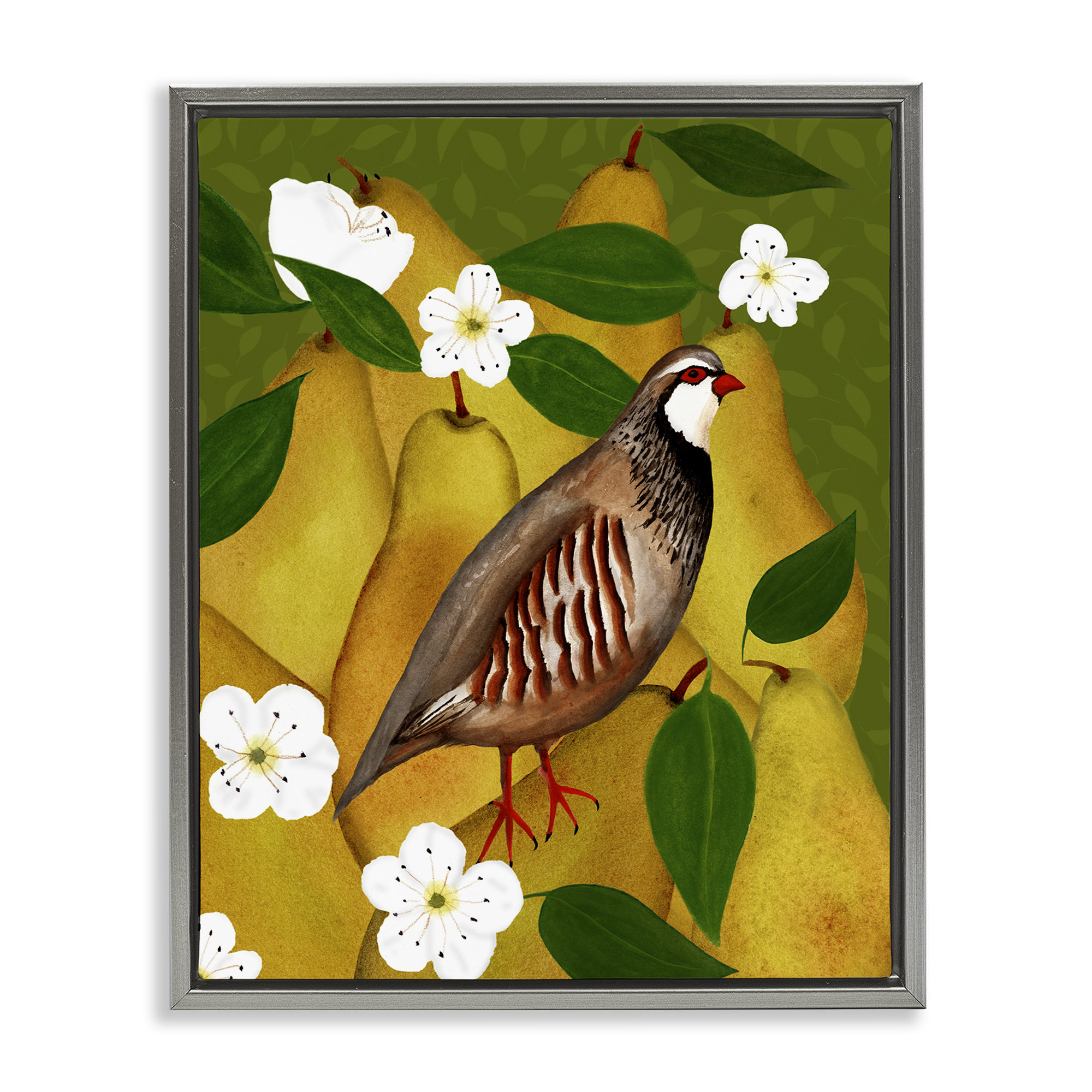 Lark Manor™ Partridge Bird & Pears Canvas Wall Art by Michelle Ingari ...