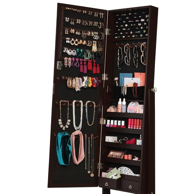 Hokku Designs Freestanding Jewellery Armoire Cabinet, Full Length ...