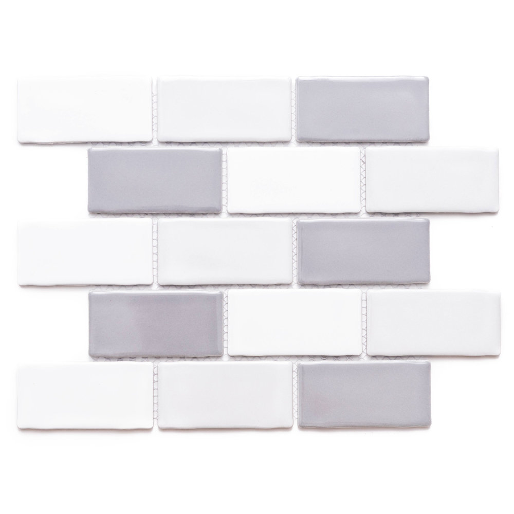 The Tile Life Metro Moon 14.13'' x 10.25'' Porcelain Mosaic Tile ...