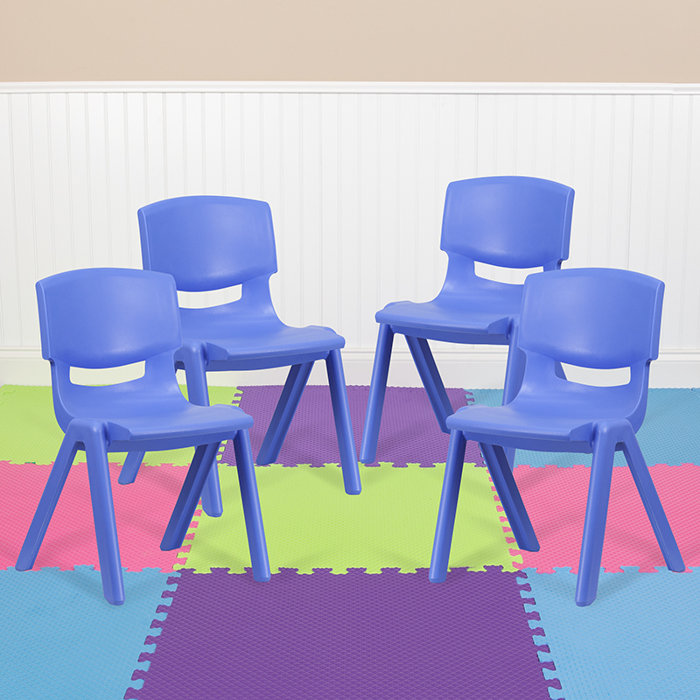 Flash Furniture Stacking Classroom Chair ( Set of 4 ) & Reviews | Wayfair