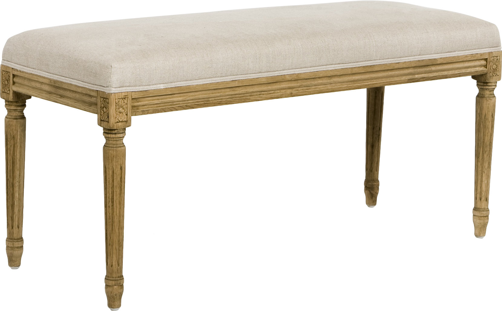 Inbox Zero Nang Natural Linen Bench & Reviews | Wayfair