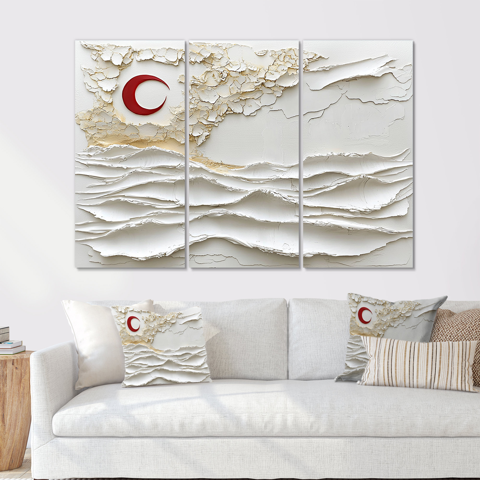 Mercer41 Red Pamukkale Hot Springs - Turkey Wall Art Living Room Set ...