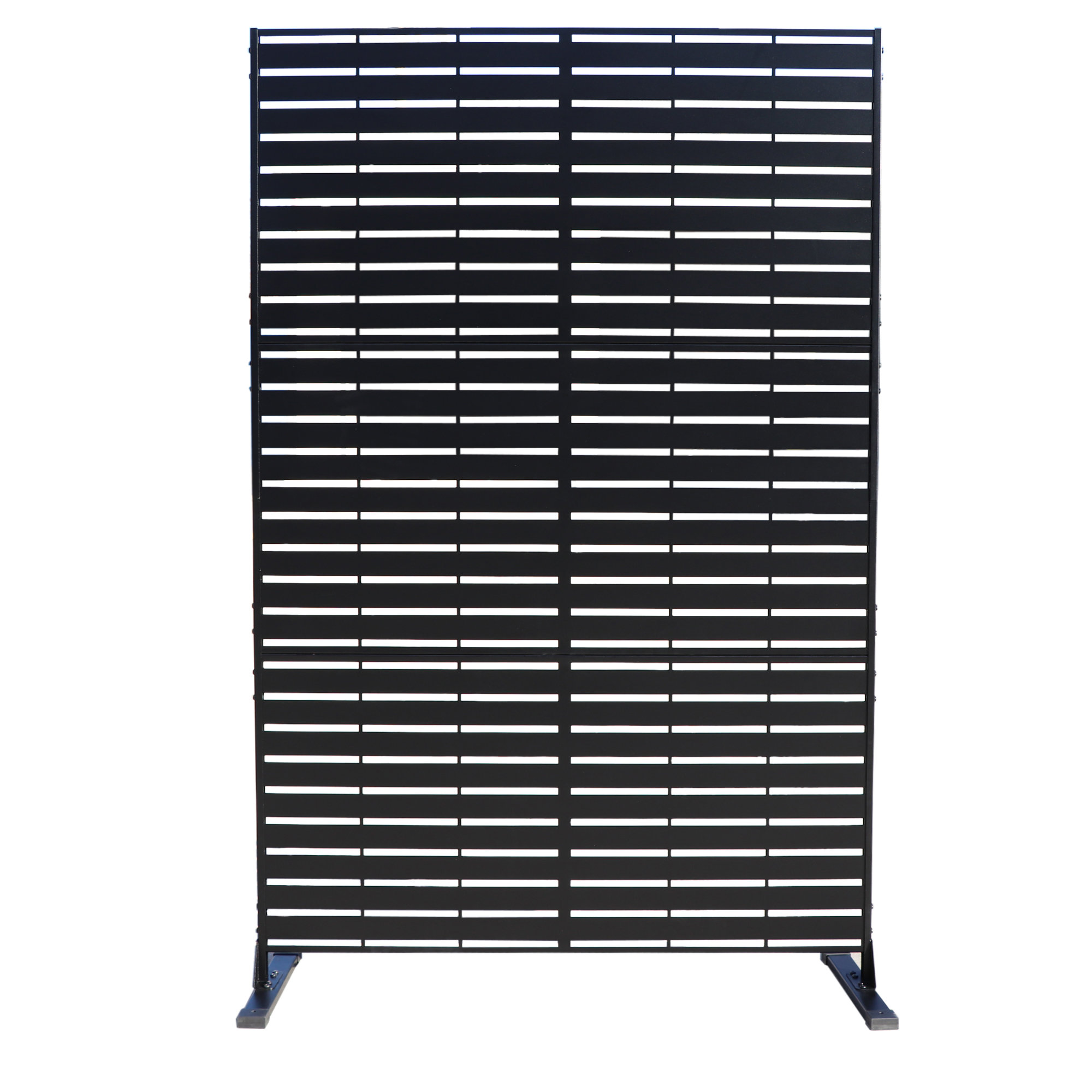 Kozyard Metal Privacy Screen Decorative Outdoor Divider With Stand ...