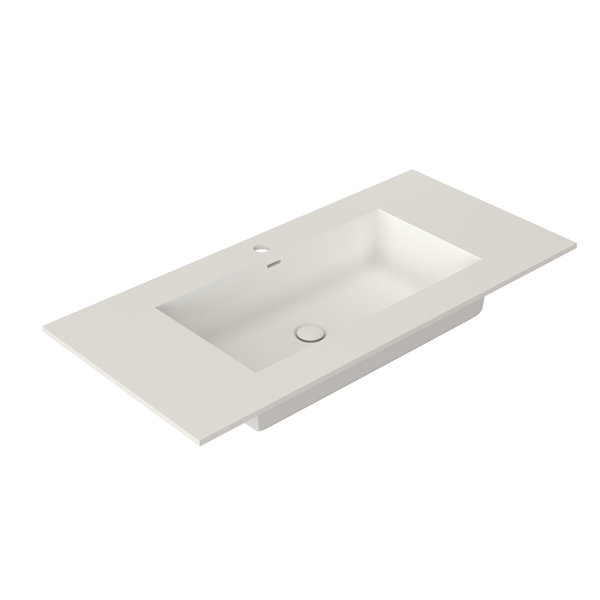 MEDUNJESS 39'' Bathroom Vanity Top With Undermounted Solid Surface ...