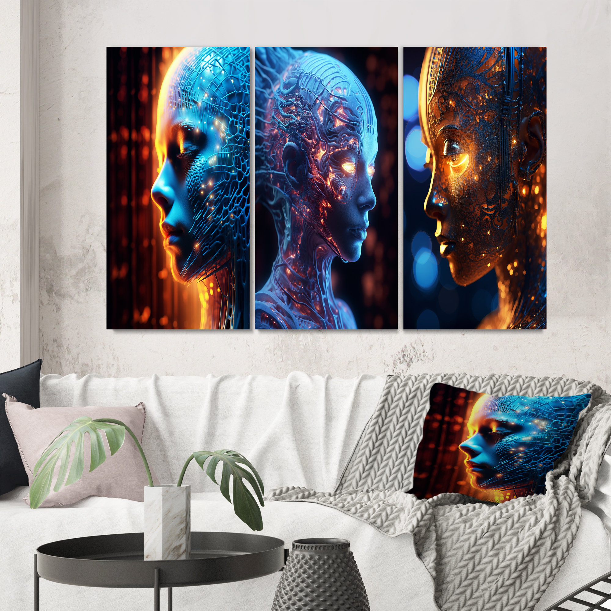 Union Rustic " Sci-Fi Portrait Of Futuristic Iridiscent Woman " 3 ...