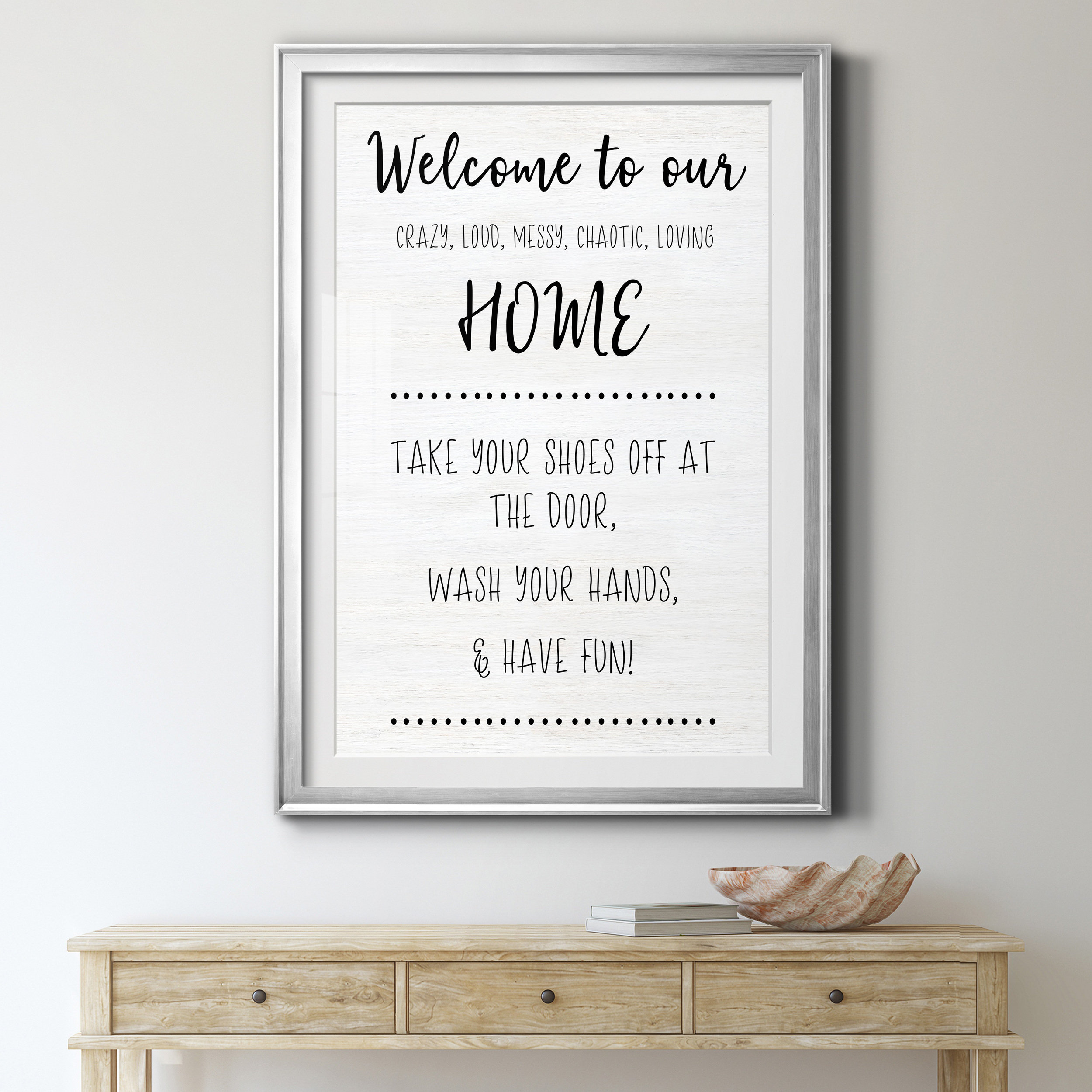 Gracie Oaks Welcome to Our Home - Picture Frame Textual Art Print on ...