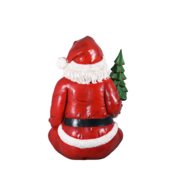 Design Toscano Giant Sitting Santa Claus Statue with Hand Seat | Wayfair