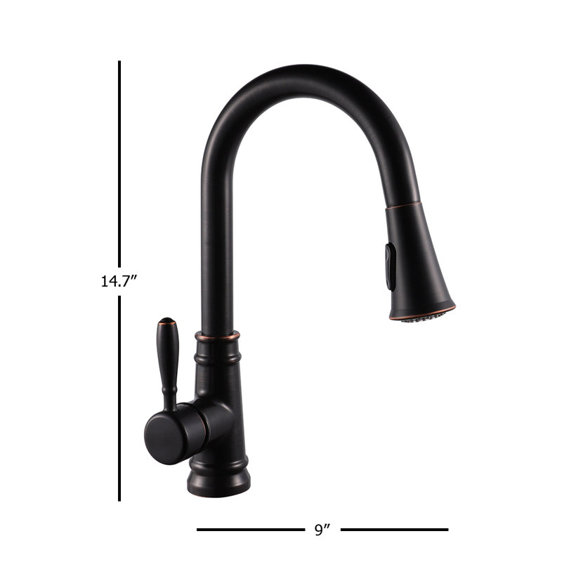 LITTLE TREE Pull Out Single Handle Kitchen Faucet | Wayfair