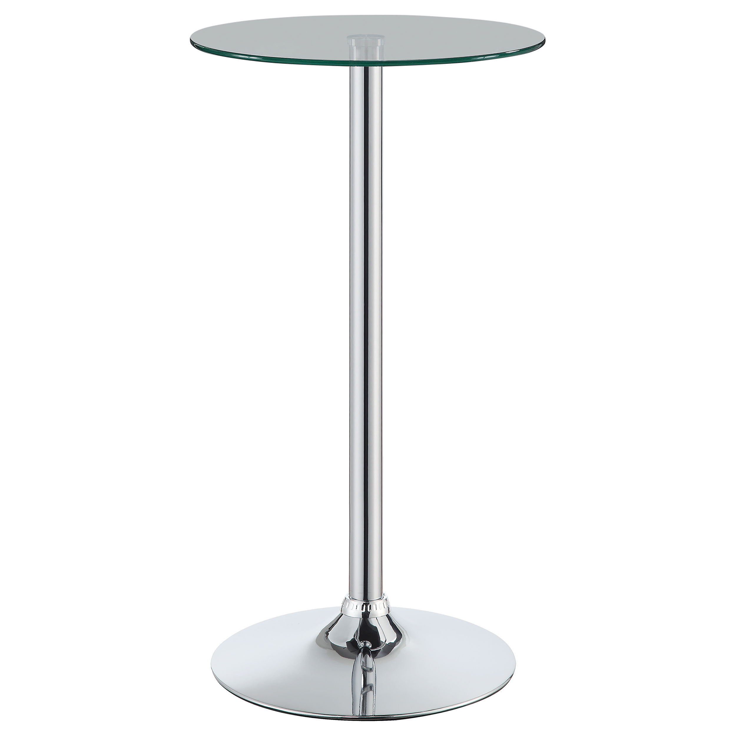 Wrought Studio™ Elegant Abiline Round 24-Inch Glass Top Bistro Bar ...