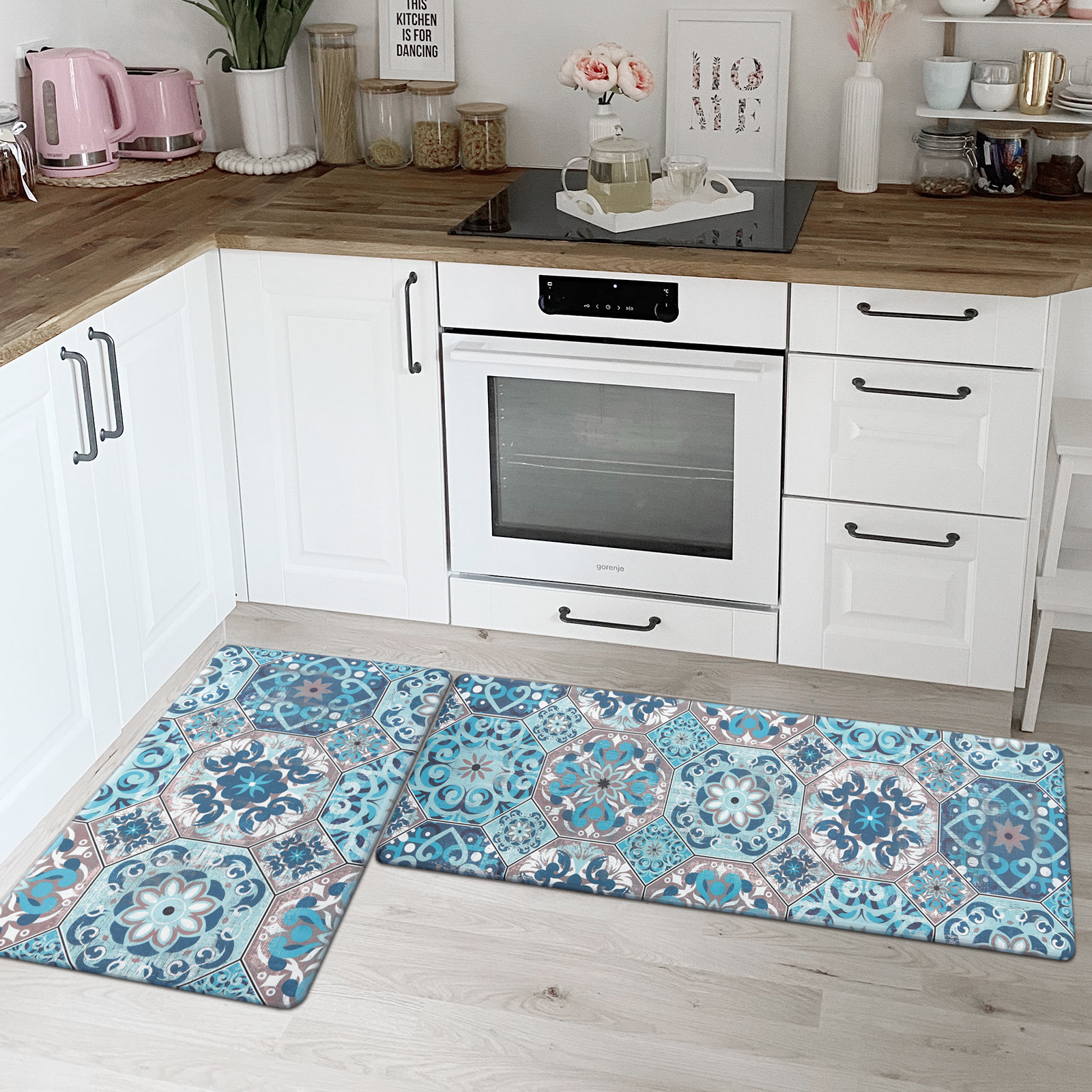 Bungalow Rose Kifer Anti-Fatigue Non-Skid Kitchen Mat (Set of 2 ...