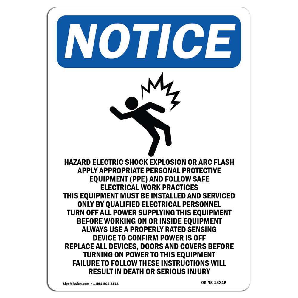 SignMission Hazard Electric Shock Sign with Symbol | Wayfair