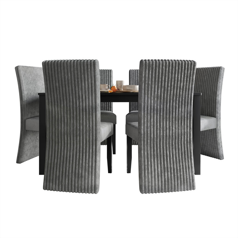 Winston Porter 7 Pieces Dining Set With 59'' L Dining Table & Reviews ...