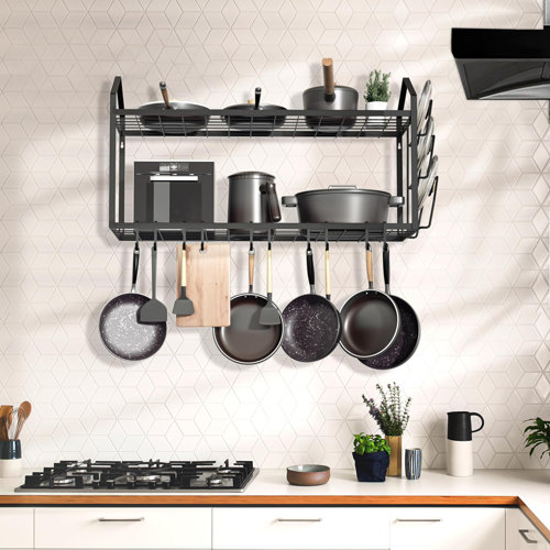 Wayfair | Wall Mounted Pot Racks You'll Love in 2023